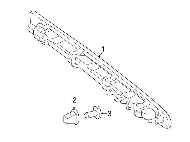 Genuine Mercedes 4479060800 Center High Mount Stop Light; Rear - Mercedes