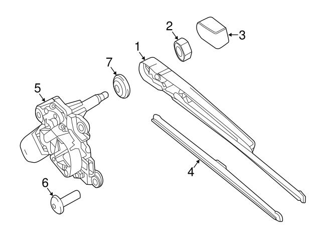 Genuine Mercedes 447906190064 Back Glass Wiper Motor; Rear - Mercedes ...