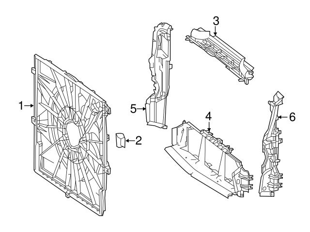Genuine Mercedes 4479064400 Engine Cooling Fan Assembly; Front - Mercedes