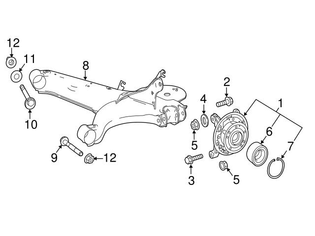Genuine Mercedes 4479810106 Wheel Bearing; Rear Left/Right - Mercedes