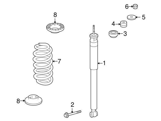 Genuine Smart 4513202431 Shock Absorber; Rear Left or Right - Smart