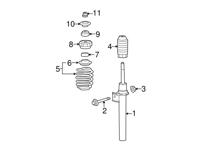 Genuine Smart 4513220028 Strut Mount; Left, Right - Smart ...
