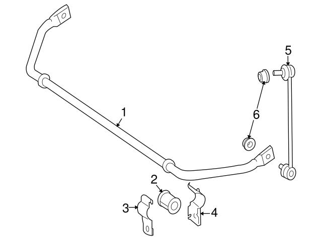 Genuine Smart 4513230240 Stabilizer/Sway Bar Bracket; Left Rear, Right ...