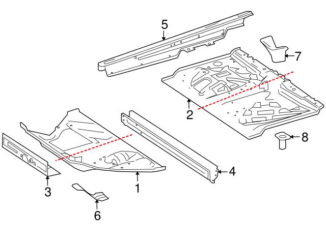 Genuine Smart 4516101531 Floor Pan Bracket; Lower - Smart