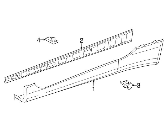 Genuine Smart 4516920027 Rocker Panel Molding Bracket; Left - Smart