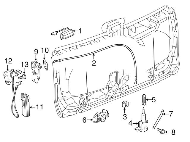 Genuine Smart 4517660226 Liftgate Latch; Right - Smart