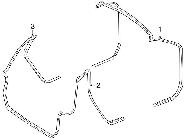 Genuine Smart 4517710100 Convertible Top Seal; Right - Smart