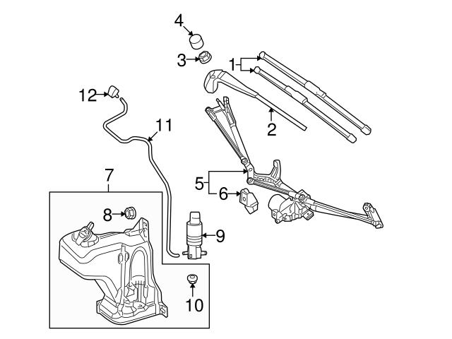 Genuine Smart 4518200040 Windshield Wiper Motor; Front - Smart ...