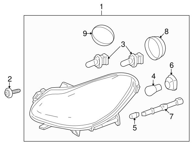 Genuine Smart 4518201059 Headlight Assembly; Right - Smart