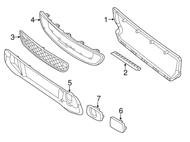 Genuine Smart 4518261118 Grille Molding; Left - Smart