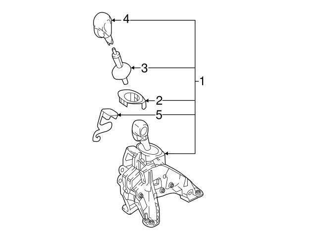 Genuine Smart 4532676300 Auto Trans Shift Lever - Smart | 4532600200 ...