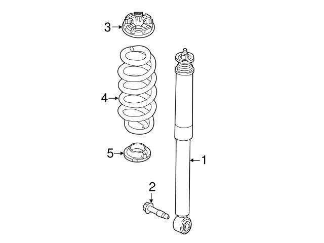 Genuine Smart 4533250000 Coil Spring Insulator; Left Lower, Right Lower ...