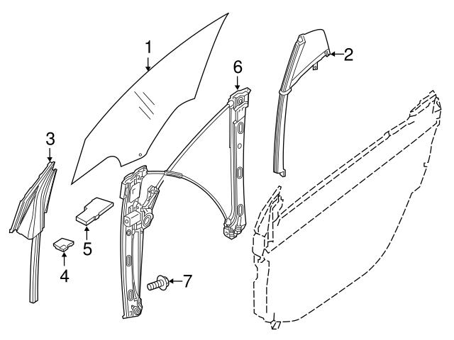 Genuine Smart 4537200500 Window Regulator; Right - Smart