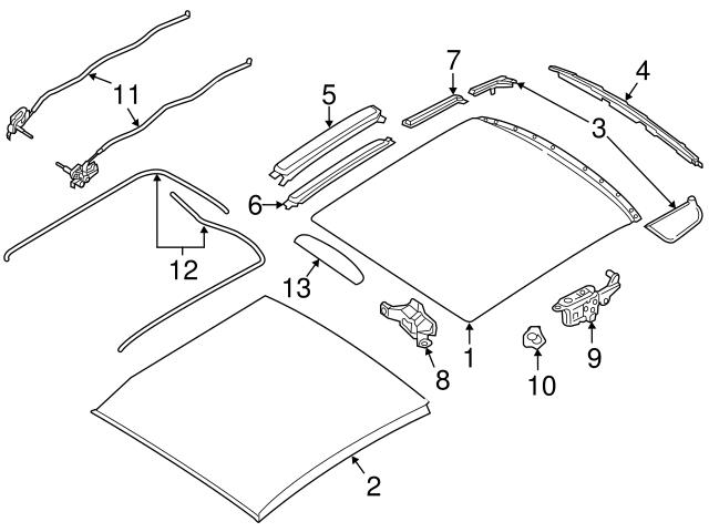 Genuine Smart 4537700426 Convertible Top Latch; Right Upper, Right Rear ...