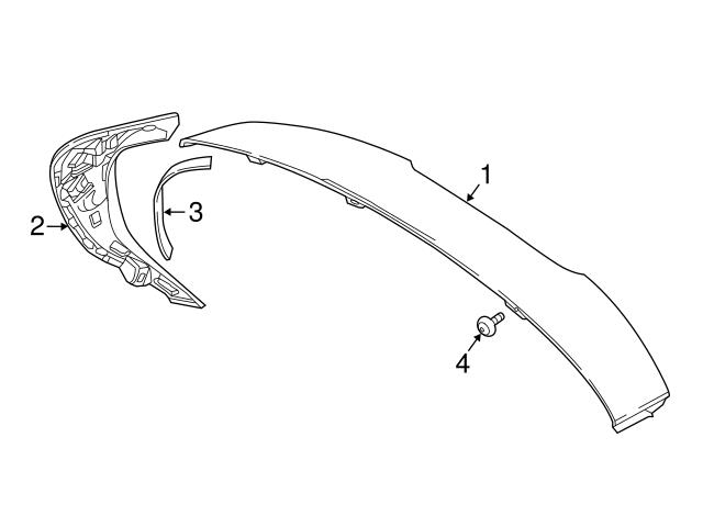 Genuine Smart 4537900088 Power Rear Spoiler Switch; Upper - Smart