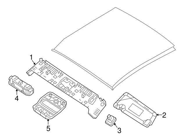 Genuine Smart 4538101400 Sun Visor Holder; Left, Right - Smart