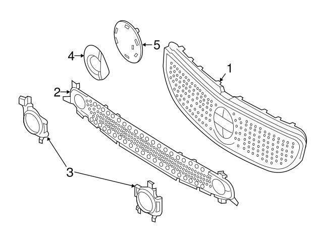 Genuine Smart 4538880723 Grille - Smart