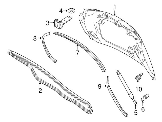Genuine Smart 4539800064 Hatch Lift Support; Left, Right - Smart