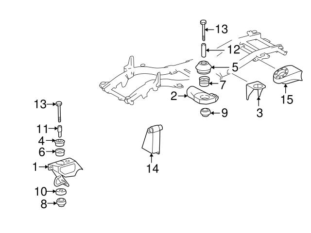 Genuine Mercedes 4603201678 Shock Absorber Bracket; Rear Left - Mercedes