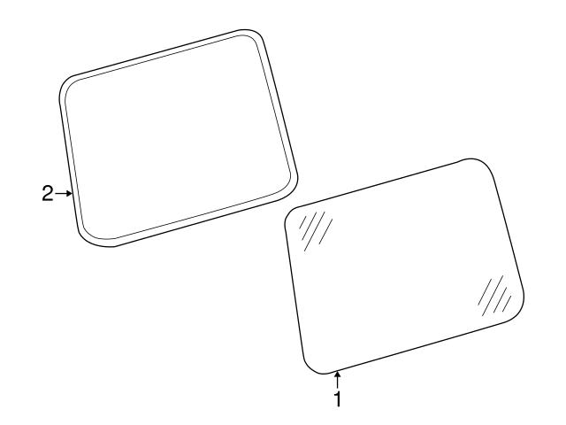Genuine Mercedes 4606730720 Quarter Glass Seal; Left, Right - Mercedes