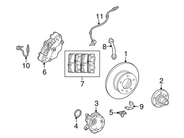 Genuine Mercedes 461420094864 Brake Hose/Line; Left, Right, Front Inner ...
