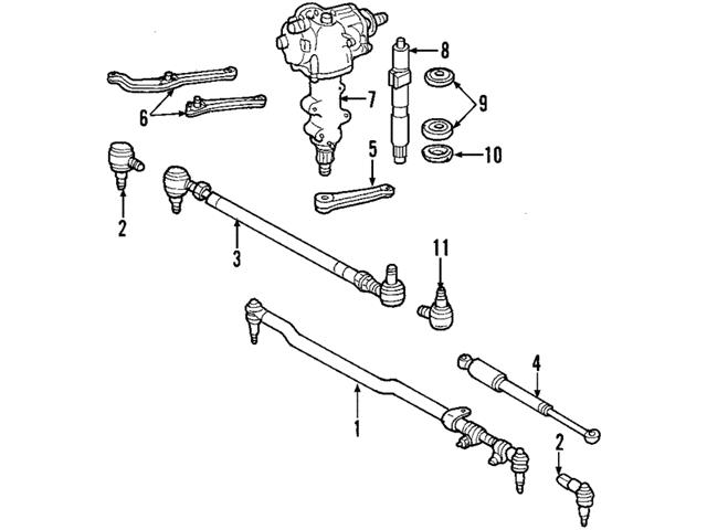 Genuine Mercedes 4614600311 Steering Gear Sector Shaft - Mercedes