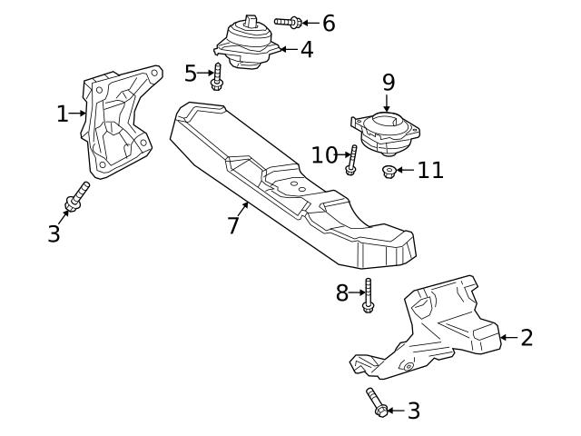 Genuine Mercedes 4632400000 Auto Trans Mount - Mercedes