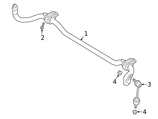 Genuine Mercedes 4633201200 Stabilizer/Sway Bar Link; Left, Right ...