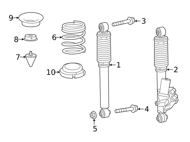 Genuine Mercedes 4633201800 Shock Absorber Bellows; Left, Right - Mercedes