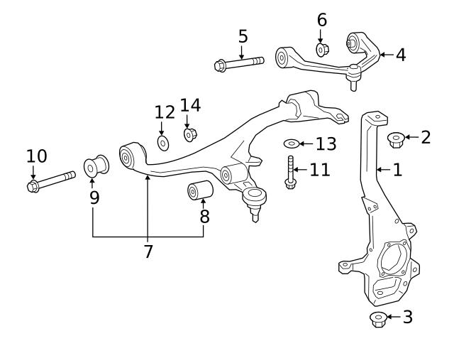 Genuine Mercedes 4633307901 Control Arm; Front Left Upper - Mercedes