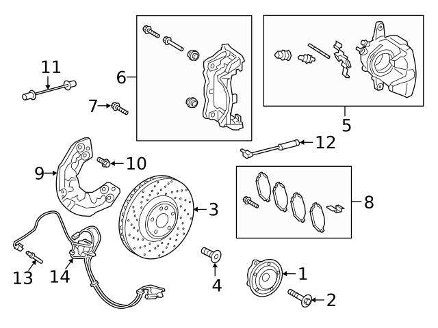 Genuine Mercedes 4634201200 Brake Hose/Line; Left, Right - Mercedes