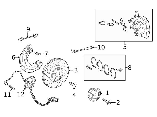 Genuine Mercedes 4634204600 Brake Hose/Line; Left, Right - Mercedes