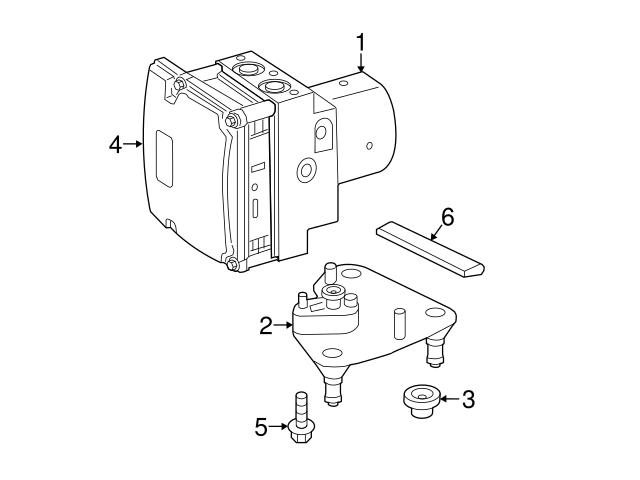 Genuine Mercedes 4634300810 ABS Hydraulic Pump Bracket - Mercedes