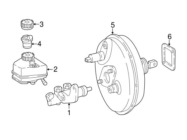 Genuine Mercedes 4634310001 Brake Master Cylinder - Mercedes