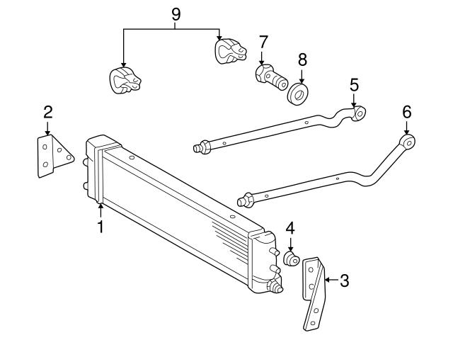 Genuine Mercedes 4635002672 Auto Trans Oil Cooler Hose; Left - Mercedes