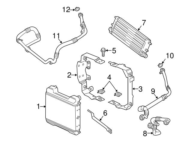 Genuine Mercedes 4635007531 Engine Oil Cooler Bracket; Left - Mercedes