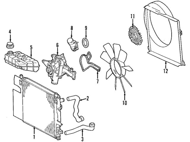 Genuine Mercedes 4635015484 Radiator Coolant Hose; Upper - Mercedes