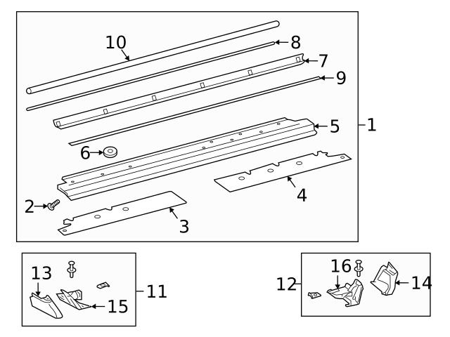 Genuine Mercedes 4635246400 Running Board Insulator; Upper Left/Right ...
