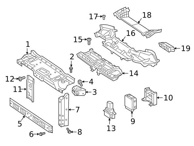 Genuine Mercedes 4636263200 Radiator Support Side Panel Bracket - Mercedes