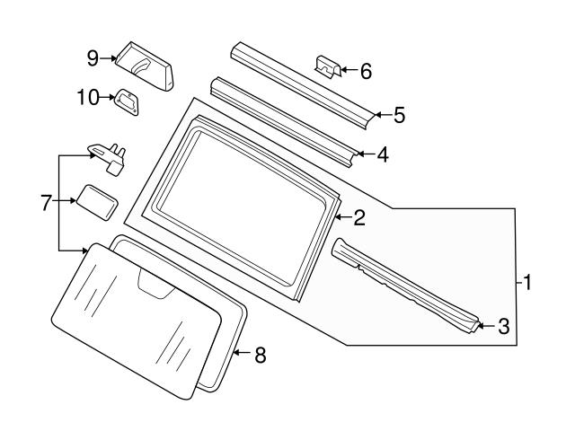 Genuine Mercedes 4636710220 Windshield Frame Weatherstrip Seal; Front ...