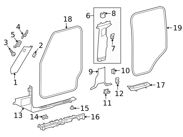 Genuine Mercedes 46368039029051 Door Sill Plate; Rear Left - Mercedes