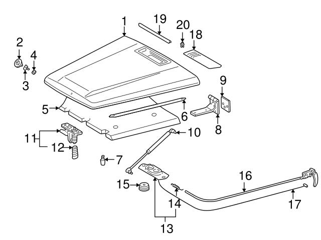 Genuine Mercedes 4636820260 Hood Insulation Pad - Mercedes