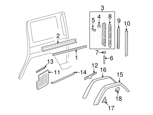 Genuine Mercedes 4636900362 Body Trim Molding; Left, Right - Mercedes