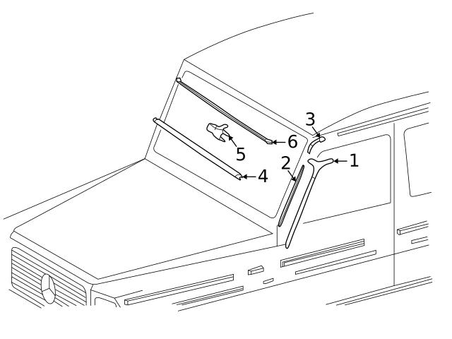 Genuine Mercedes 4636983901 A Pillar Trim Panel Insert Clip; Left ...