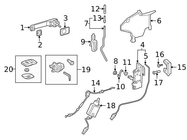 Genuine Mercedes 4637207502 Coded Door Lock Set; Left - Mercedes ...