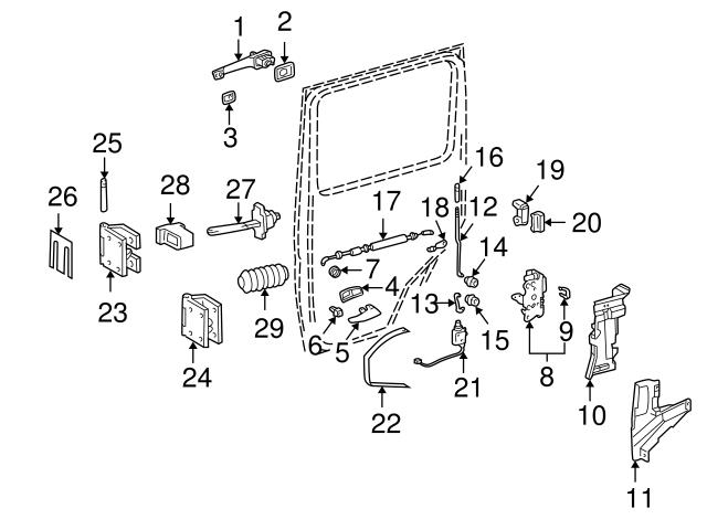 Genuine Mercedes 4637230803 Door Lock Striker Pin; Front Right ...