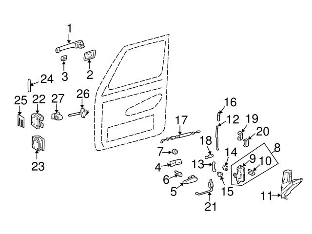Genuine Mercedes 4637230903 Door Lock Striker Plate; Center Left - Mercedes