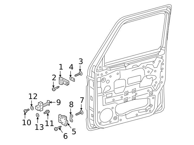 Genuine Mercedes 4637231500 Door Hinge Shim; Upper Left/Right - Mercedes