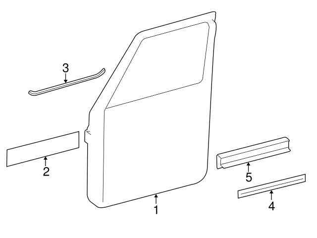 Genuine Mercedes 4637250765 Door Window Belt Weather Strip; Front Left ...