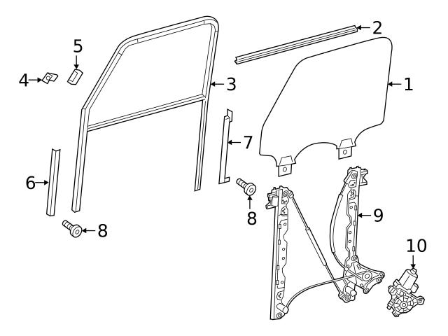 Genuine Mercedes 4637251100 Quarter Window Glass Run Channel; Front ...